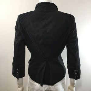 bebe | Jackets & Coats | Bebe Italian Fabric Black Embroidered Trim ...